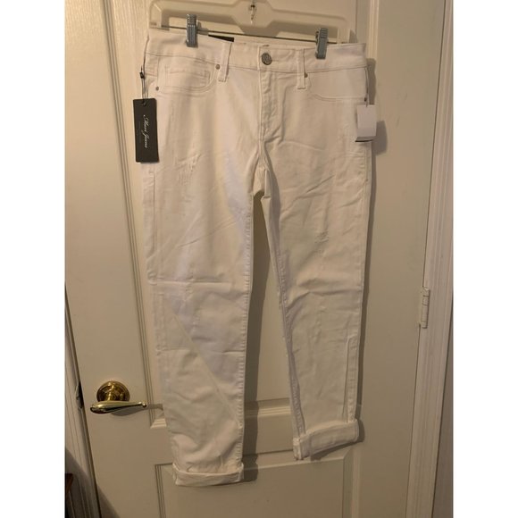 Mavi | Jeans | Mavi White Ripped Emma Slim Boyfriend Jeans | Poshmark